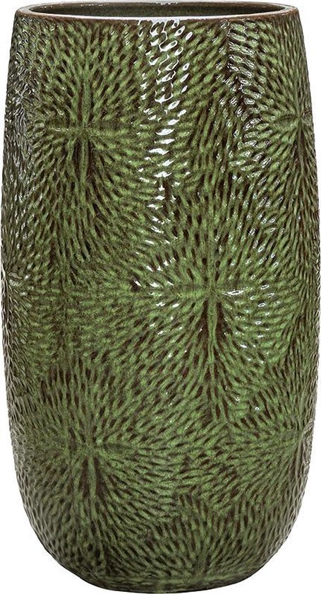 Hoge Pot Marly Green ronde groene bloempot voor binnen en buiten 36x63 ...