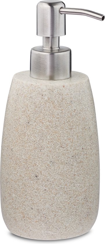 zeeppompje - 300 ml - rond - navulbaar - polyresin - rvs - zand | bol