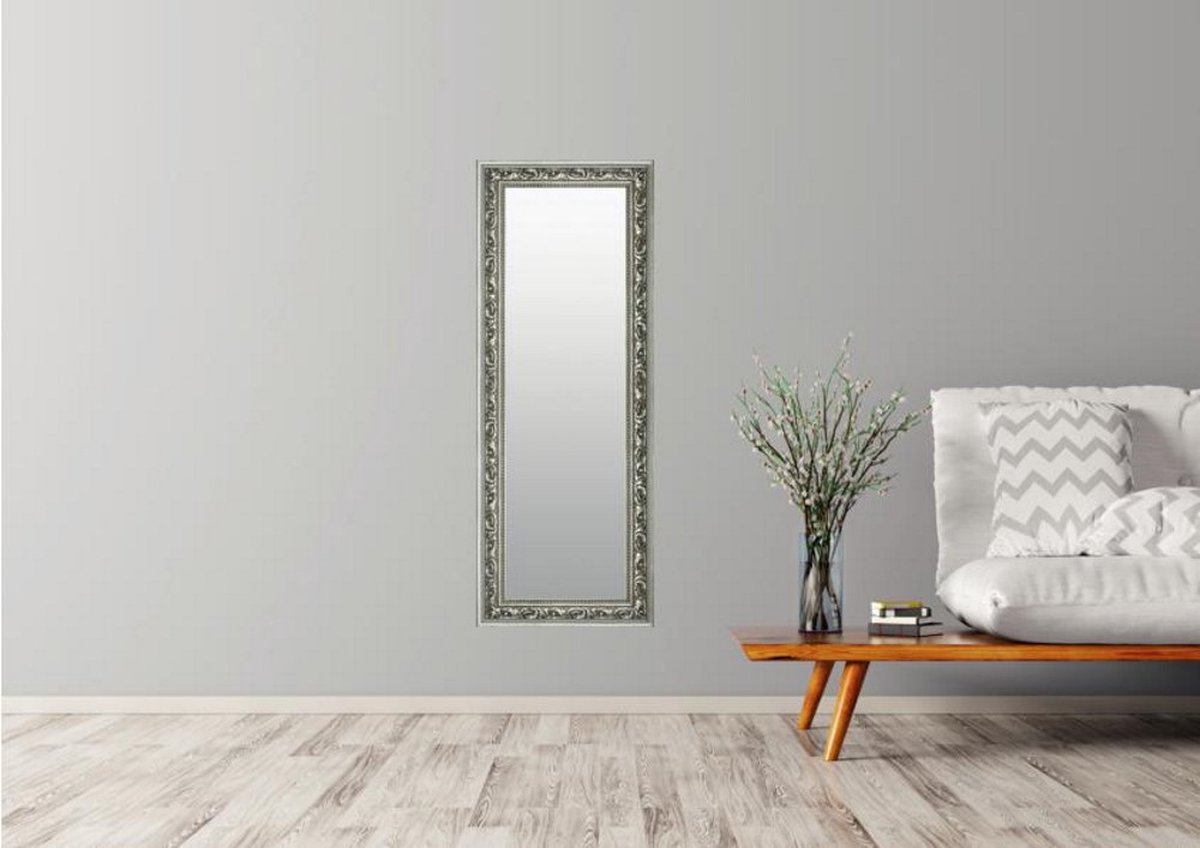 Zilveren Barok Spiegel 46x96 cm – Fee – Spiegel Hal – Muur Spiegel ...