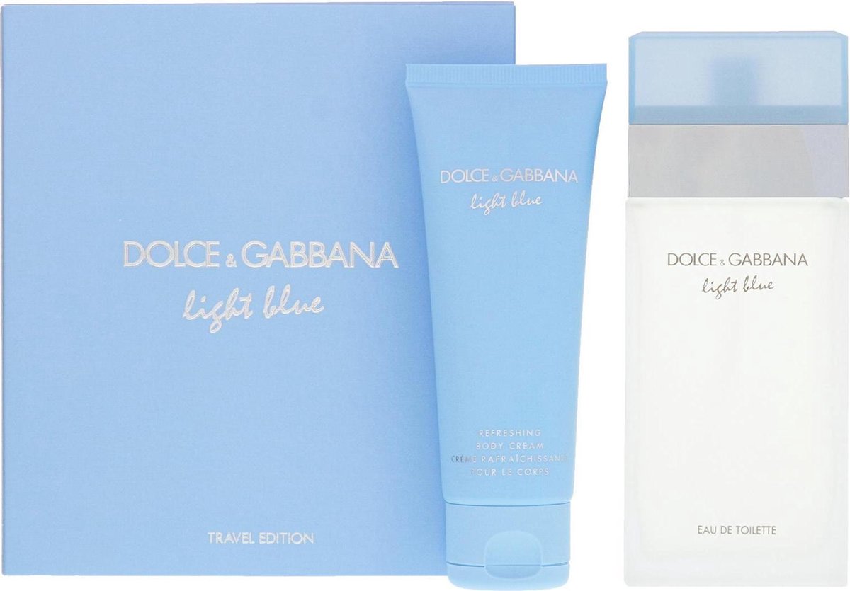 Dolce & Gabbana Light Blue EDT 100 ml + Crème Corps Rafraîchissante 75 ...