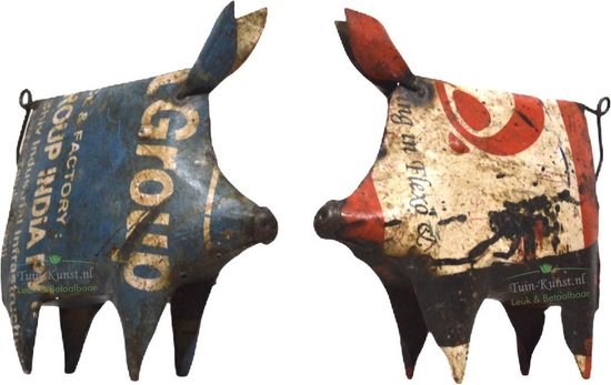 Gerecycled beeld van een Klein Varkentje - Upcycle - Recycle - Biggetje ...