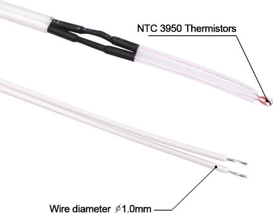Thermistor 100K pre-crimped draad (1m) - Creality Ender 3 - 3D Printer ...