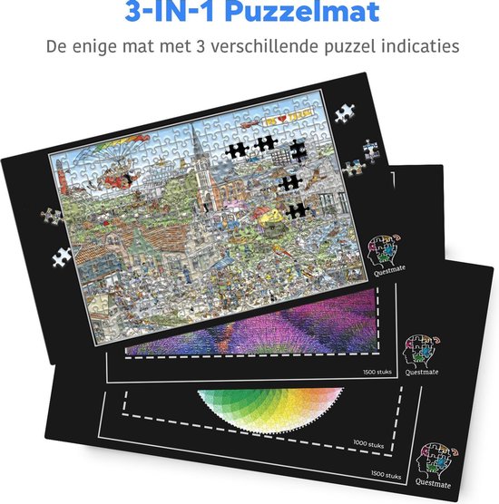 bol.com | Legpuzzel Puzzelmat met Indicatielijn - 2in1 Oprolbaar ...