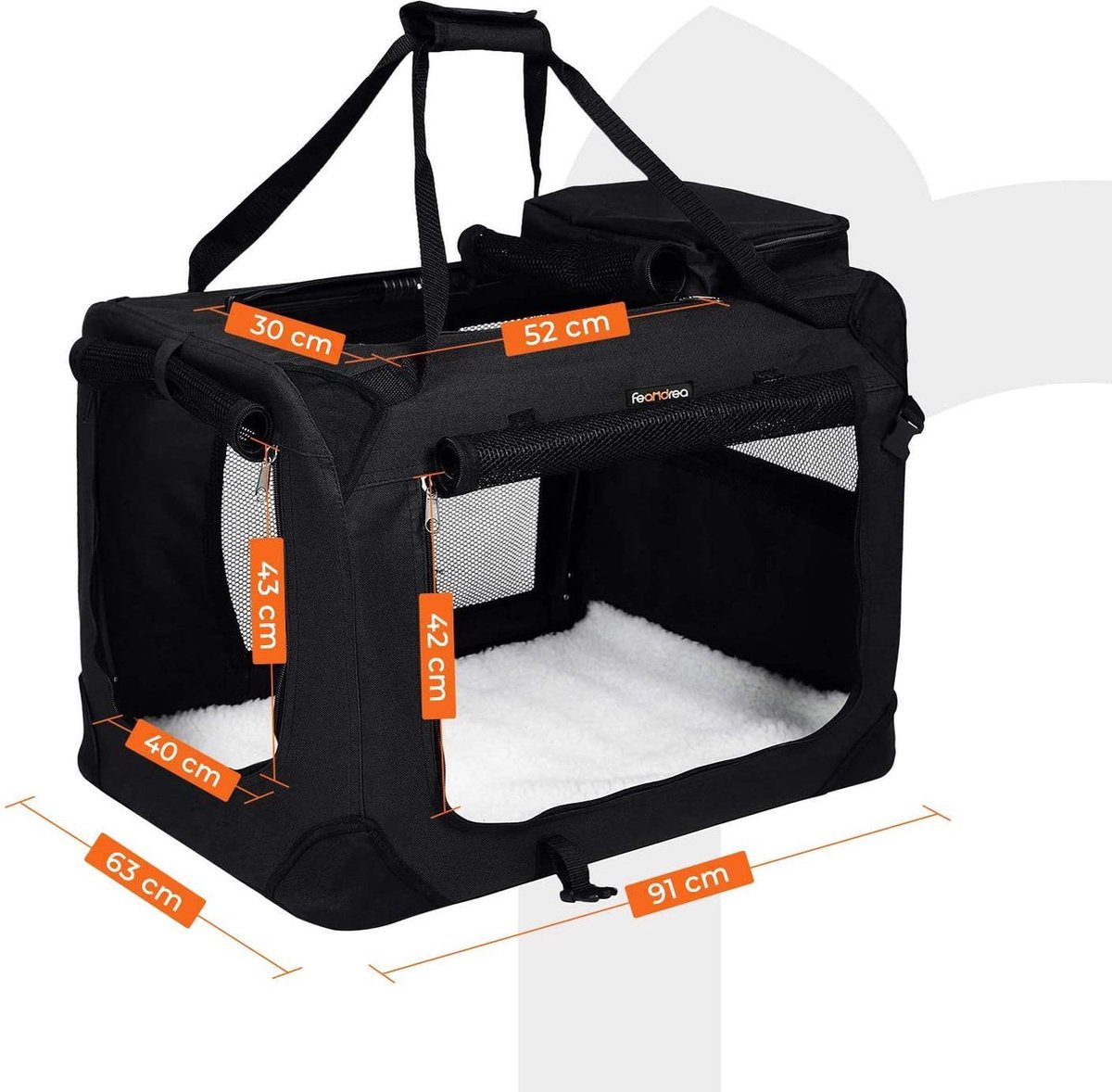 FEANDREA hondenbox transportbox auto hond transportbox opvouwbare ...