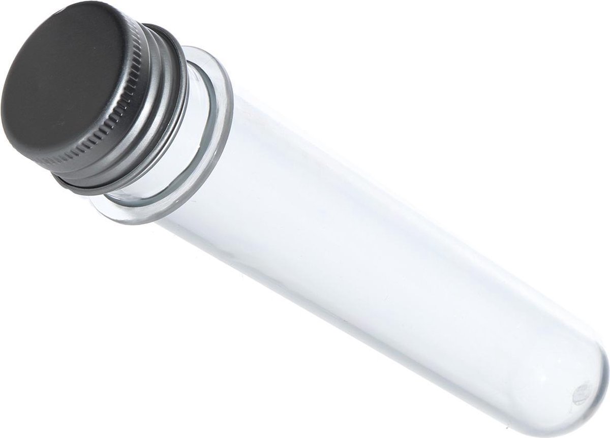 12x reageerbuisjes in plexi met schroefdop | 13,5cm | proefbuisje ...