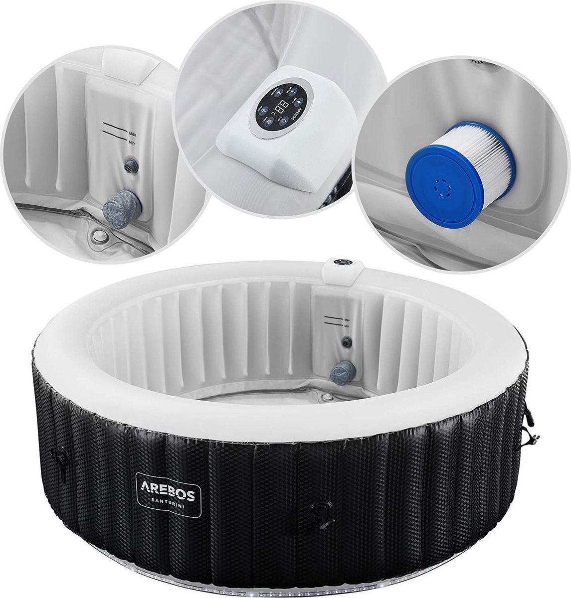 |bubbelbad| jacuzzi|jacuzzi opblaasbaar|Whirlpool Santorini ...
