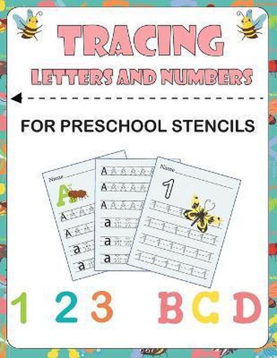 tracing letters and numbers for preschool stencils | 9798560454555 ...