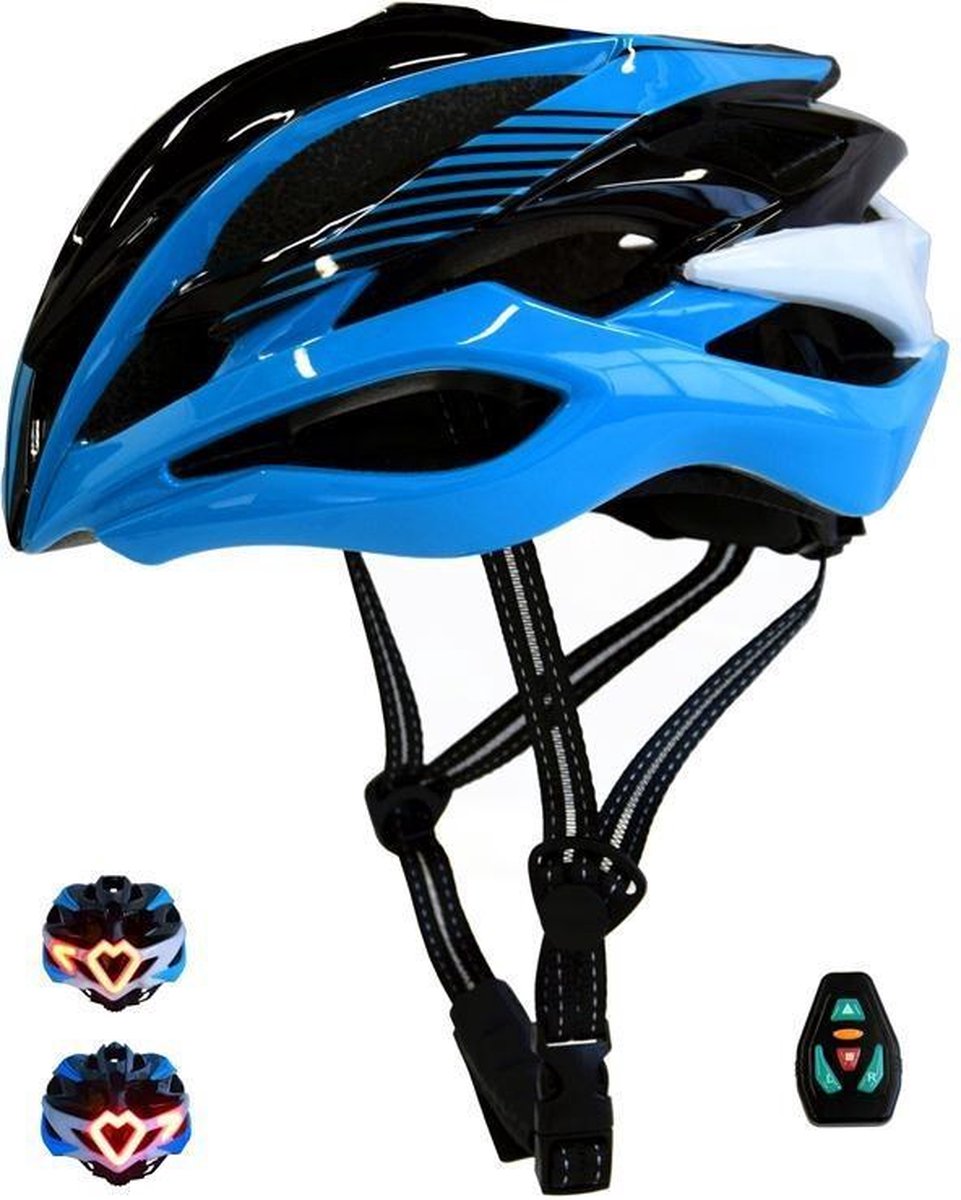 Fietshelm met ingebouwde LED-verlichting| SMART helm | scooter, fiets ...