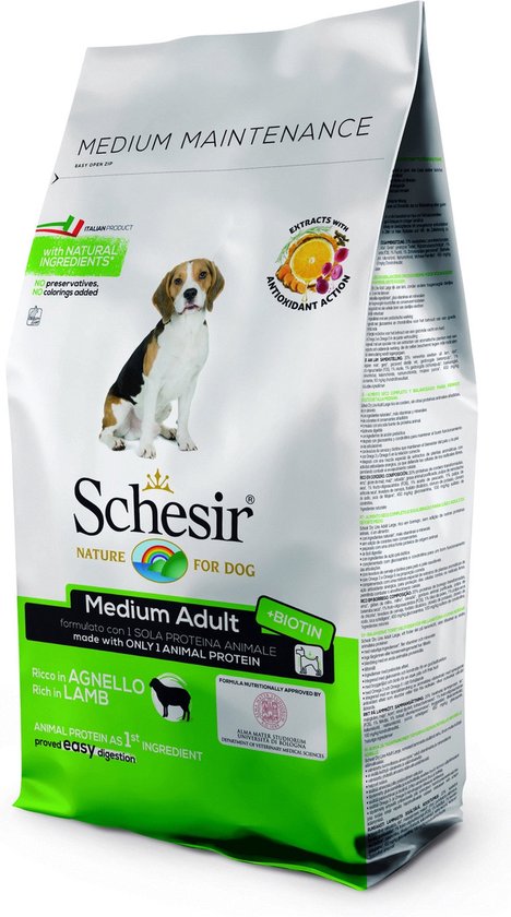 Schesir Dog Dry Medium Maintenance Lam - - 3 kg | bol