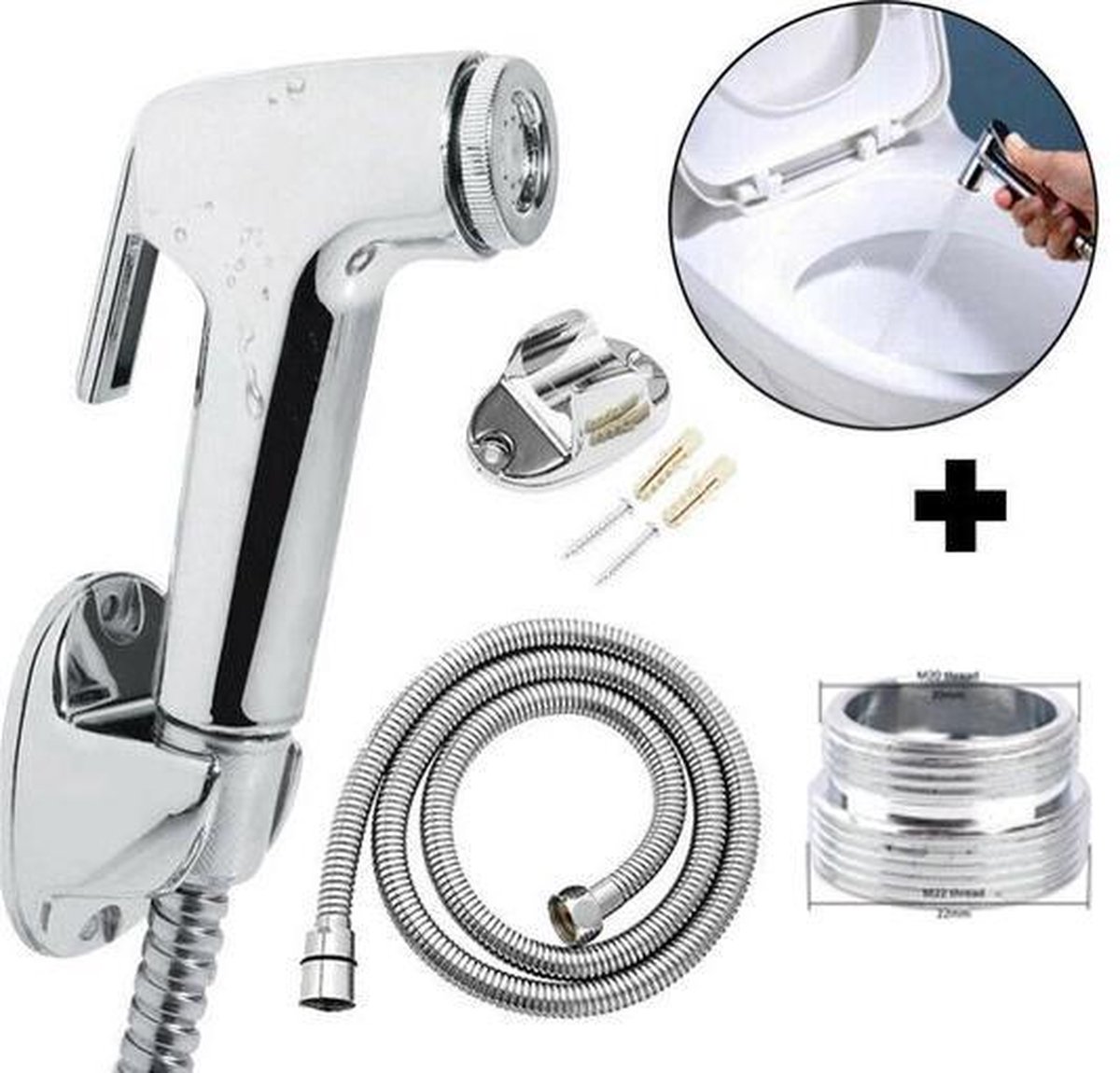 Bidet - Verloopstuk Kraan Set - Ventil-Adapter - Diaper- Sprühgerät ...