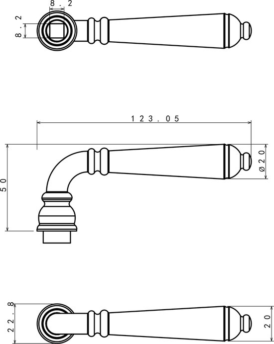 Impresso Queens Deurklink – Deurbeslag – Rond – Rozet – Chroom | bol