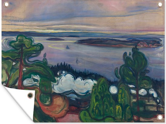 Tuin decoratie Treinrook - Edvard Munch - 40x30 cm - Tuindoek ...