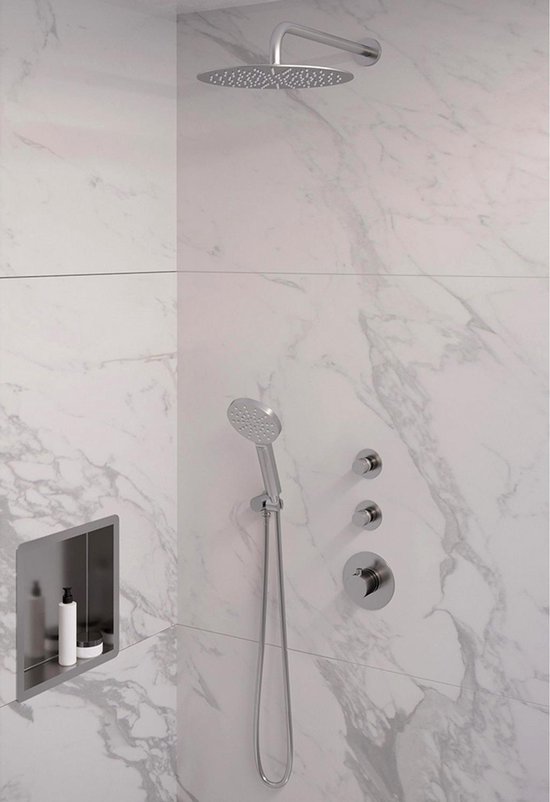 Inbouw Regendouche Set Brauer Brushed Edition Gebogen Wanduitloop Ronde ...
