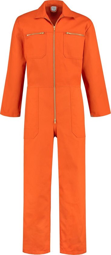 GAEVE Overall 100% katoen met rits oranje maat 48 | bol