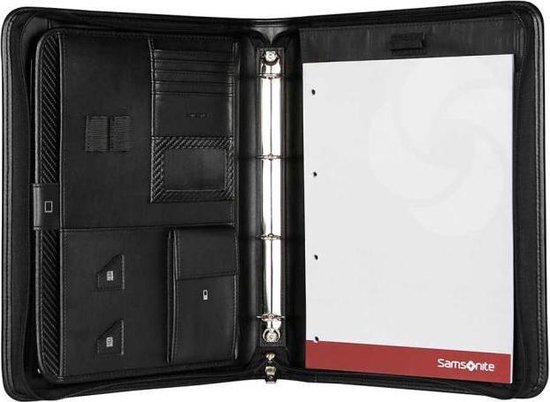 Samsonite leren schrijfmap - Stationery S-Derry Zip Folder A4 + Det ...