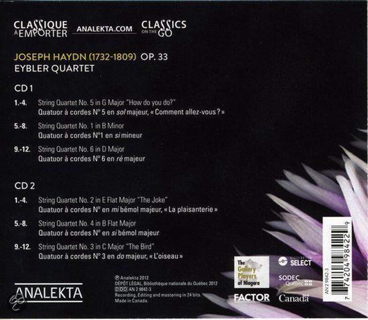 String Quartets Op.33 Nos.1 - 6, Eybler Quartet | CD (album) | Muziek | bol.com