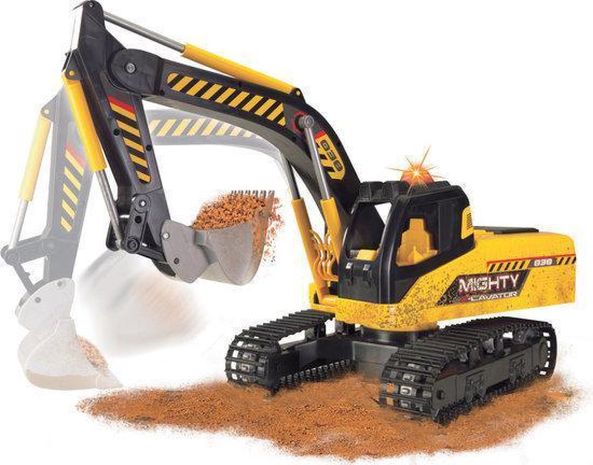 Dickie Radiogestuurde Graafkraan Mighty Excavator - Graafkraan - 70 cm ...