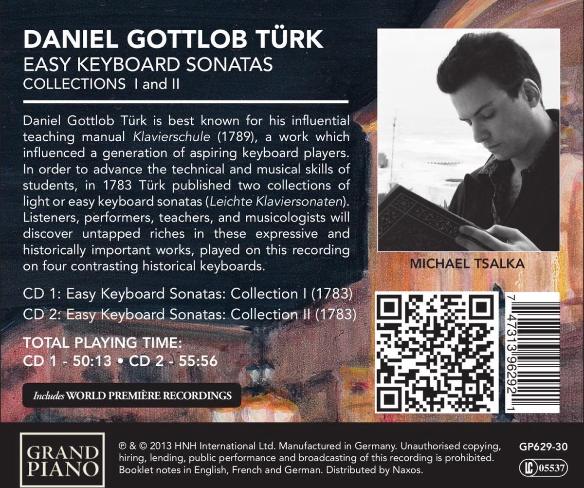 Michael Tsalka - Turk; Easy Keyboard Sonatas 1 & 2, Michael Tsalka | CD ...