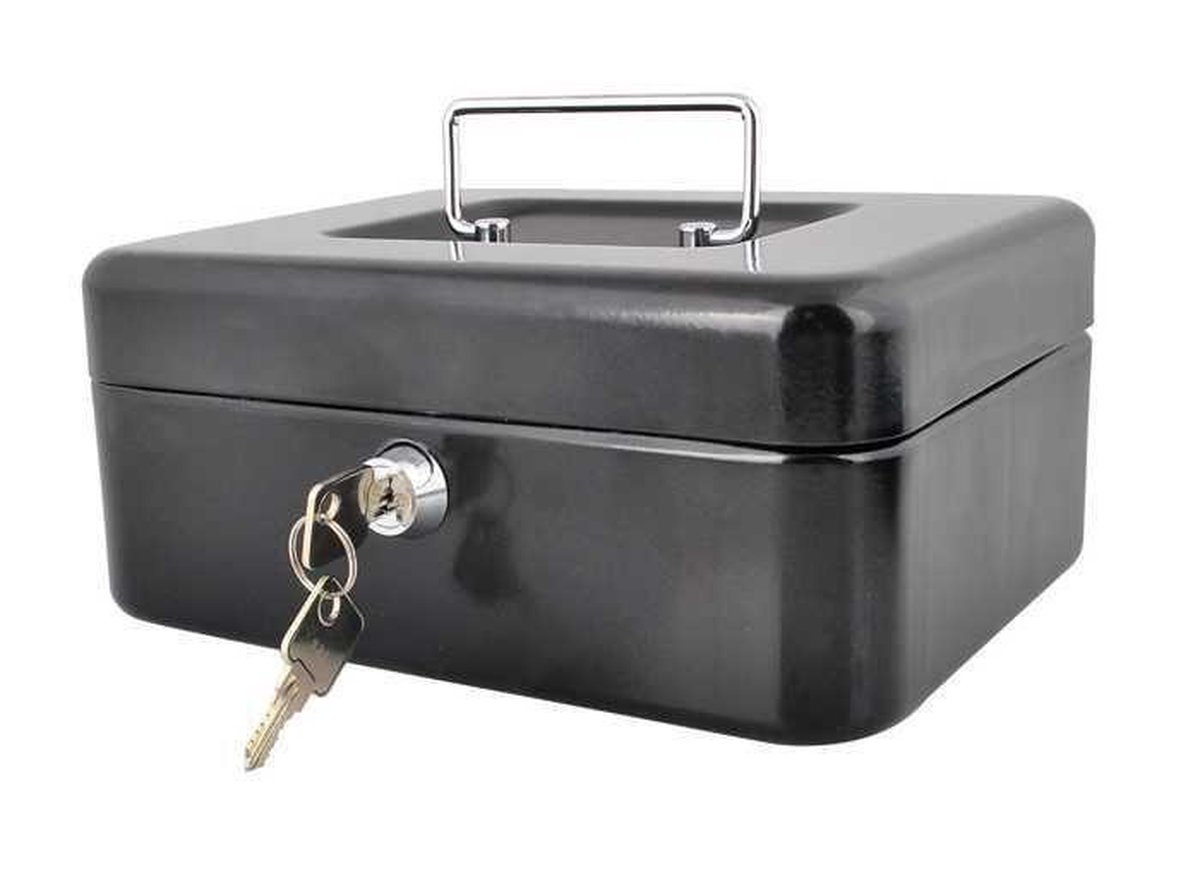 Metalen Geldkist Met Sleutel Slot - Roestvrij Staal Geldkluis - Geld ...