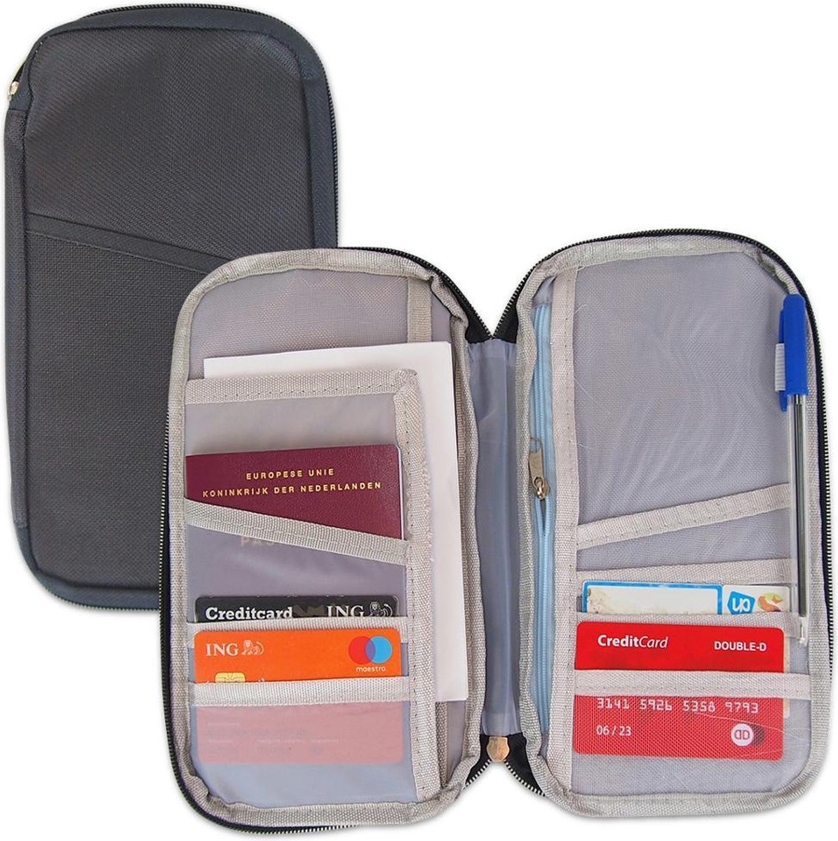 WellTravelled - Reismapje - Paspoorthoes - Mapje met grote steekvakken ...