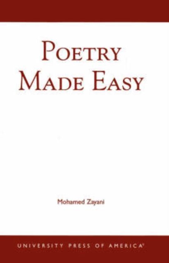 Poetry Made Easy, Mohamed Zayani | 9780761823056 | Boeken | bol