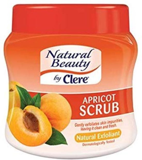 NATURAL BEAUTY BY CLERE APRICOT SCRUB NATURAL EXFOLIANT 500ML | bol