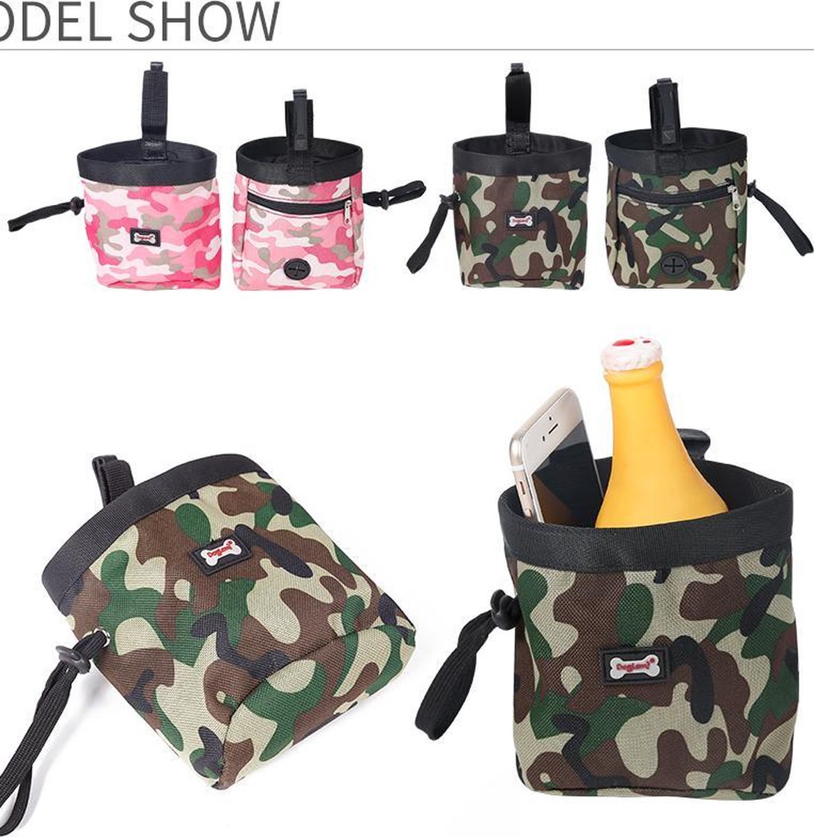 Dog Bag - Treat Bag Dog - Sac de récompense pour chiens - Avec support ...