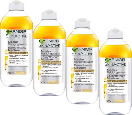 Garnier SkinActive Micellair Water in olie - Alle Huidtypes - 4 x 400 ...