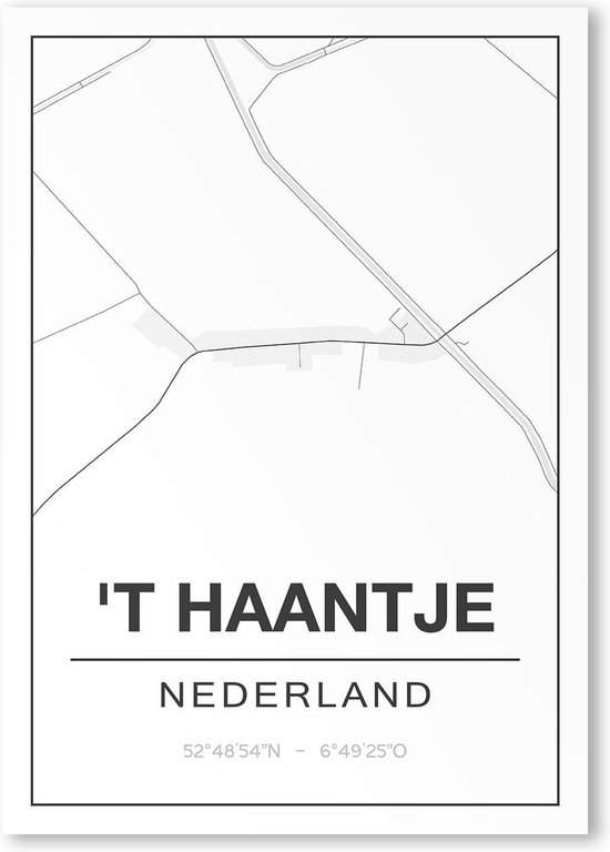 Poster/plattegrond T HAANTJE - A4 | bol.com