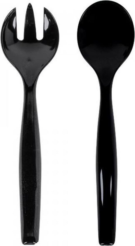 Disposable Black Serving Fork & Spoons - Mozaik by Sabert | bol.com
