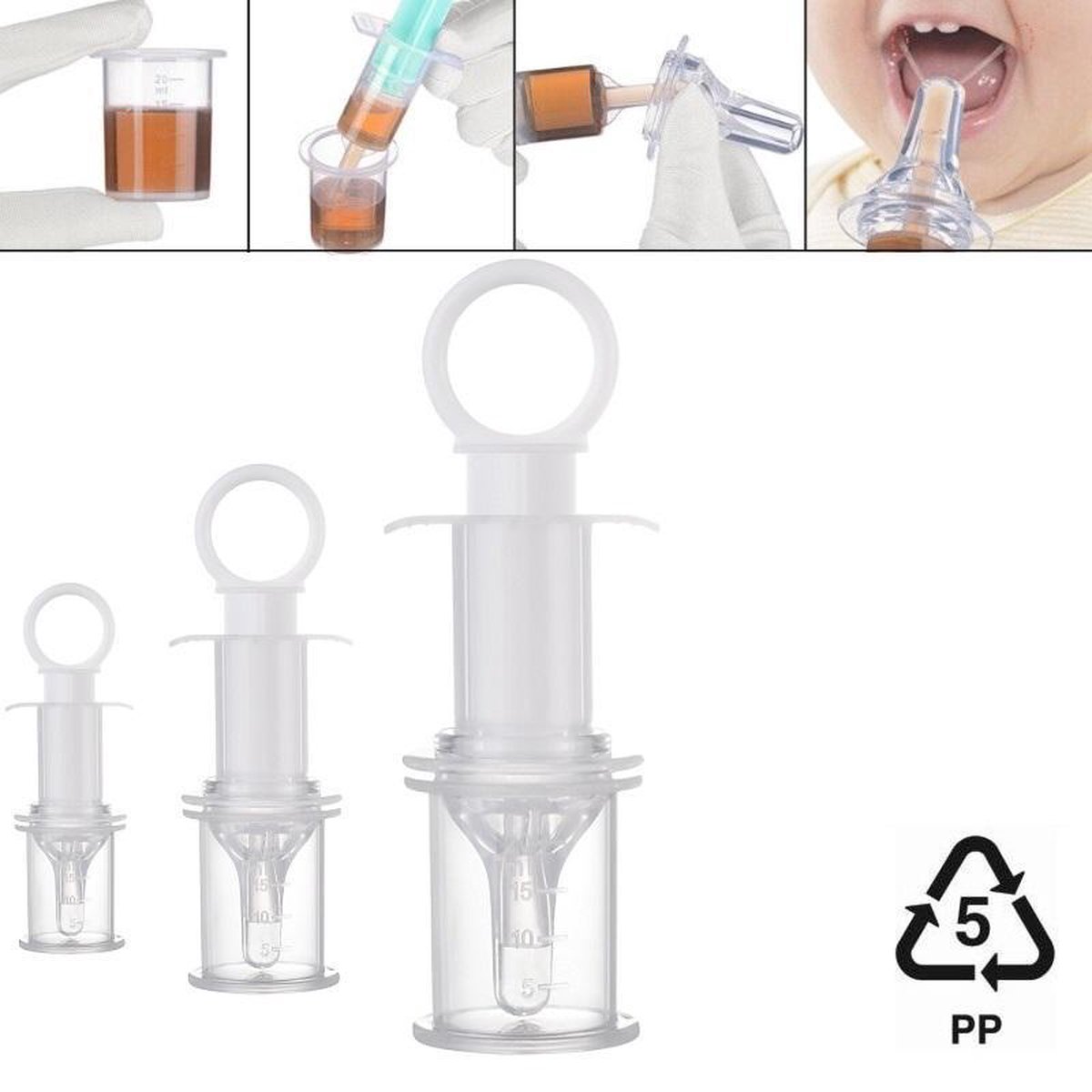 Doseerspuit met speen - Medicijnen Spuitje - Baby - Peuter - Vitamine D ...