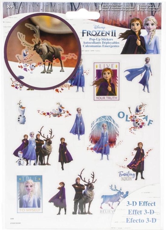 Disney - Frozen 2 - Pop Up Stickers met 3D effect - 16 stickers | bol.com