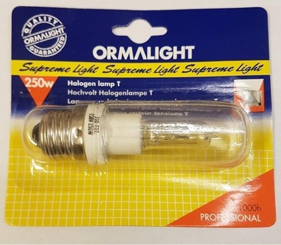 Ormalight Halogeen buis lamp T E27 250 watt 230 volt | bol.com