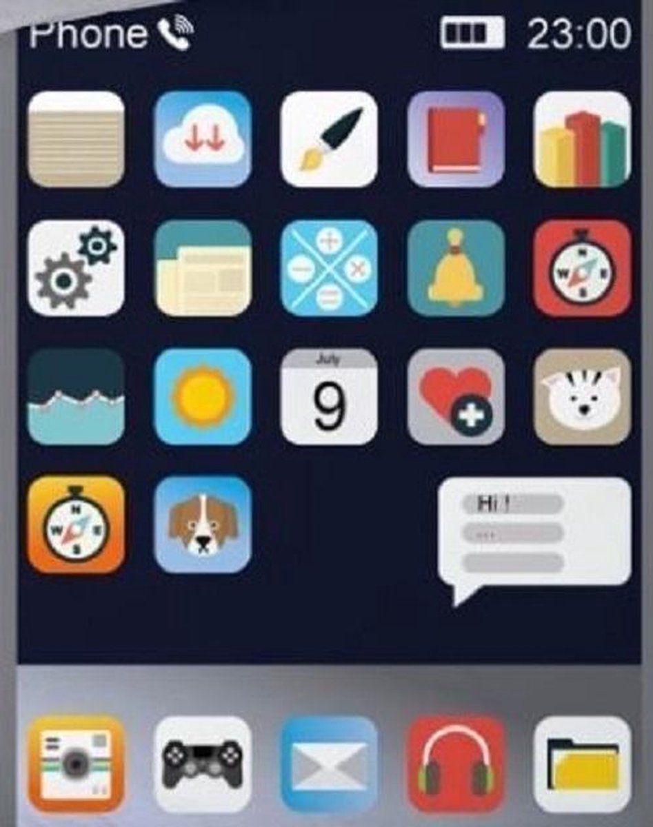 GSM Telefoon Apps - Dekbedovertrek - Eenpersoons - 140 x 200 cm - Multi ...