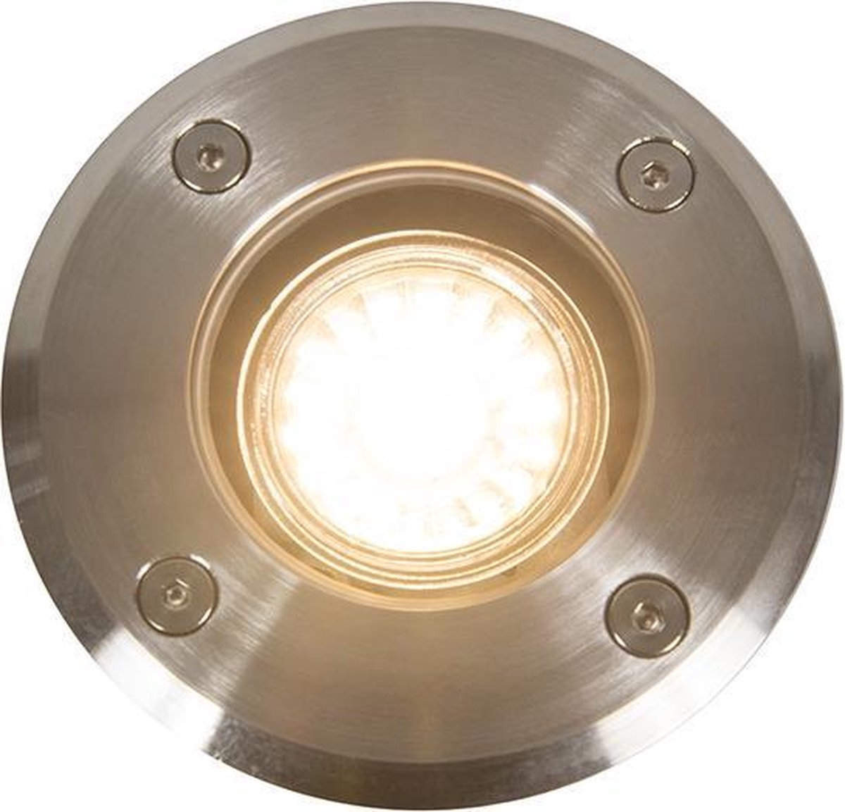 QAZQA basic - Moderne Grondspot - 1 lichts - Ø 110 mm - Staal ...
