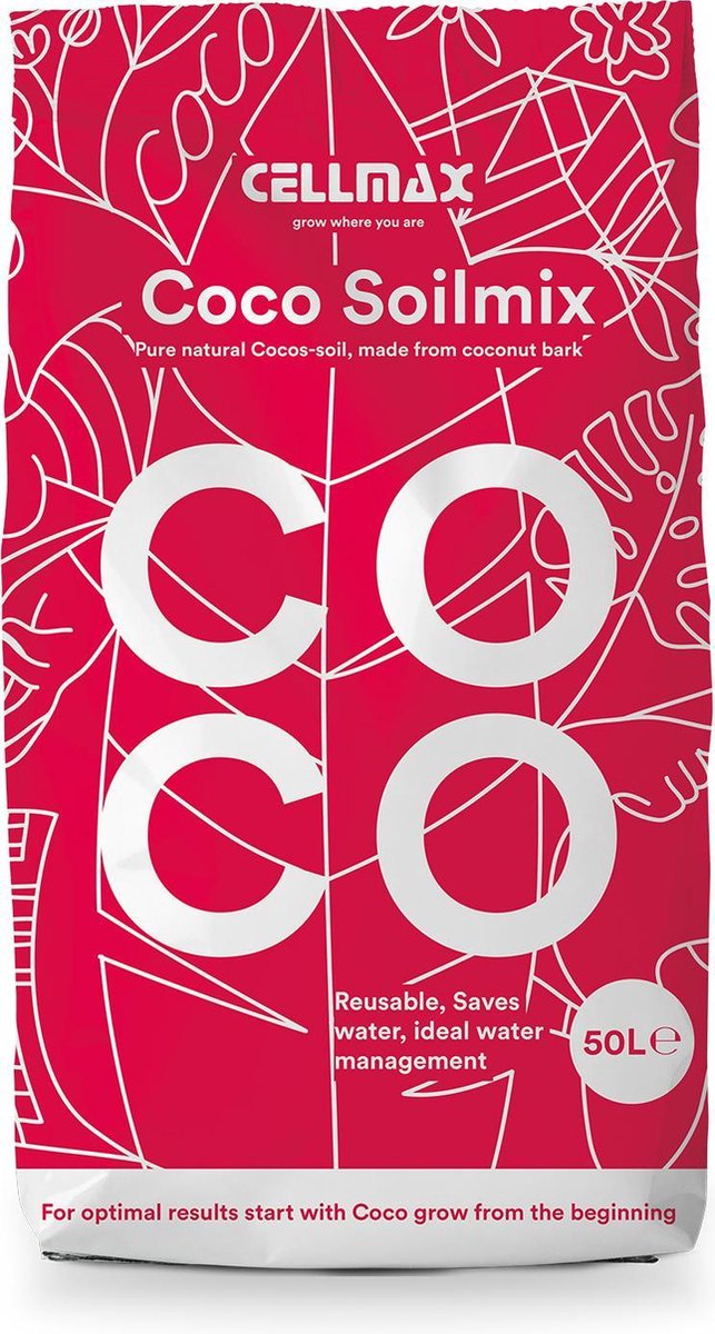 Cellmax Kokos Potgrond 50-liter-Cocopeat - Stekgrond - Duurzaam | bol