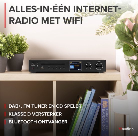Audizio Bolzano Internetradio met DAB+ en FM - CD speler, Bluetooth en Spotify | bol