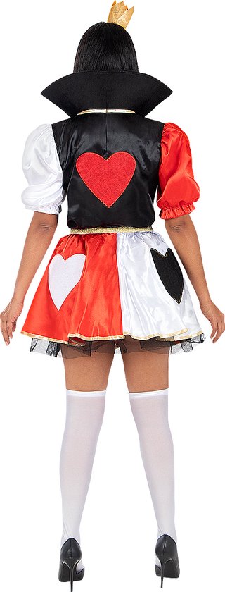 FUNIDELIA Hartenkoningin Kostuum voor vrouwen - Queen of Hearts - Alice ...