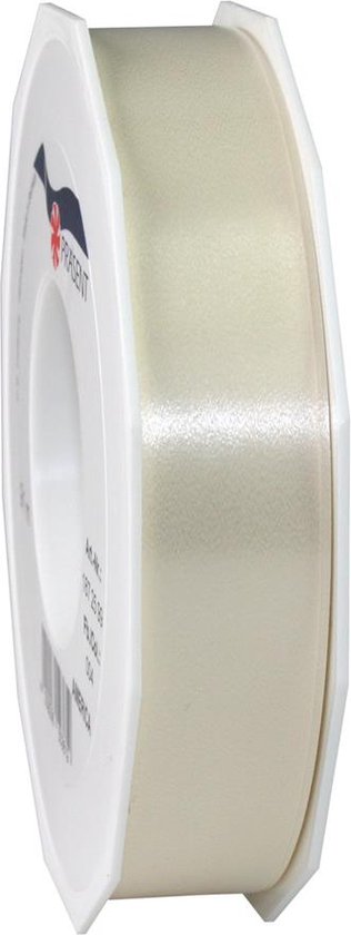 Verpakking lint / Curling ribbon wit cream : 25 mm Length 91 m ...