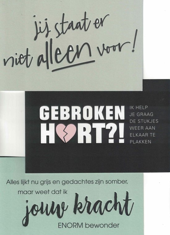 Wenskaarten - sterkte - liefdesverdriet - hart onder de riem ...