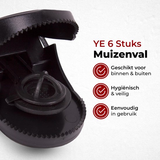 Muizenval - Muizenklem - 6 Stuks – 100% Pakkans - Muizenvallen Voor ...