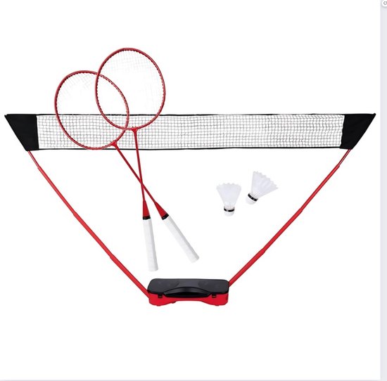 Badmintonset - 2 Personen - Shuttles - Badminton Net - Incl. Reiskoffer ...