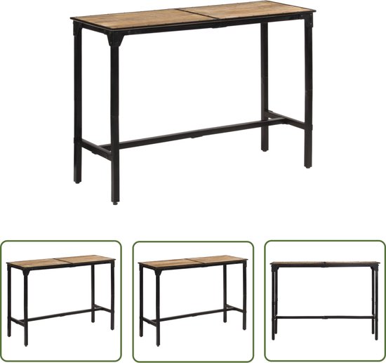 The Living Store Bartafel Mangohout Industrieel - 150 x 55 x 107 cm ...