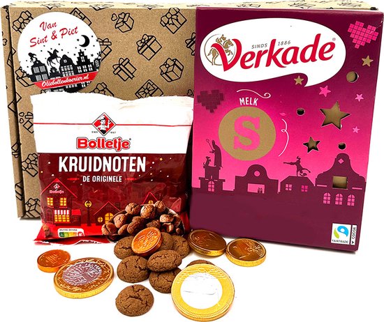 Sinterklaas Brievenpakketje Chocoladeletter Verkade (melk), groot 135 ...
