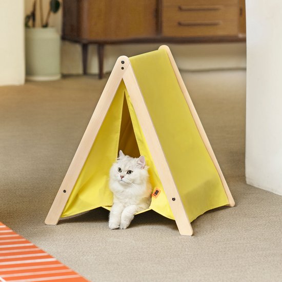 Kattentent - kattenhuis - met houten frame - tipi tent deluxe - snelle ...