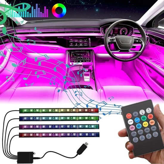 Sfeerverlichting Auto - Led-binnenverlichting RGB Neon Ledstrip | bol