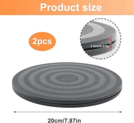 Multifunctioneel 360 Graden Draaiplateau - 20 cm Draaibaar Platform voor Laptop,... | bol