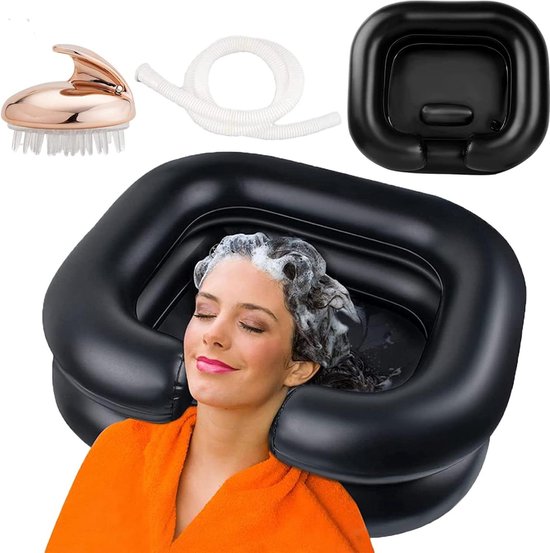 Haarwastafel voor bedlegers - opblaasbaar haarwasbekken - wassen in bed met... | bol