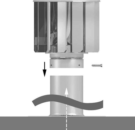 Tilmar VT Ventinox-100 RVS windgedreven ventilator - Dakventilator, 100 ...