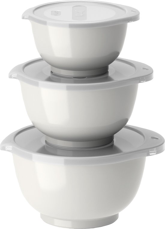 Rosti Margrethe Beslagkom Set - 6 delig - 0,25, 0,5 en 0,75 L - Wit ...